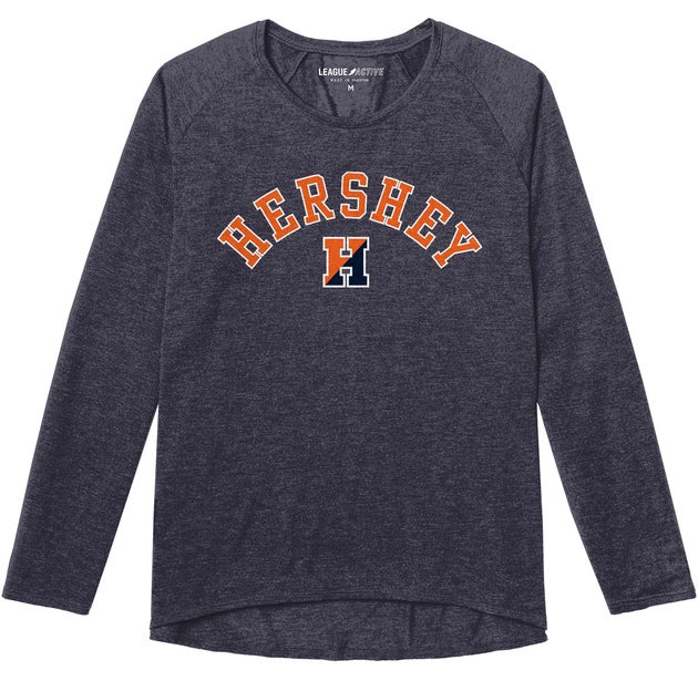 Womens Navy Tri-Flex LS Tee